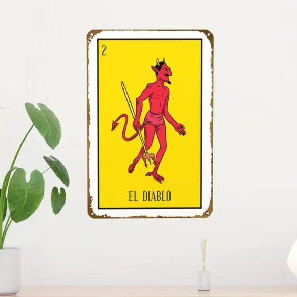 Art | El Diablo Mexican Lottery Vintage Tin | Poshmark
